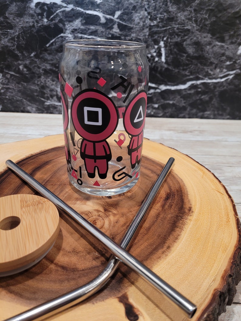 Squid Game Beer Can Glass/ Iced Coffee Glass / Soda Can Glass - Etsy