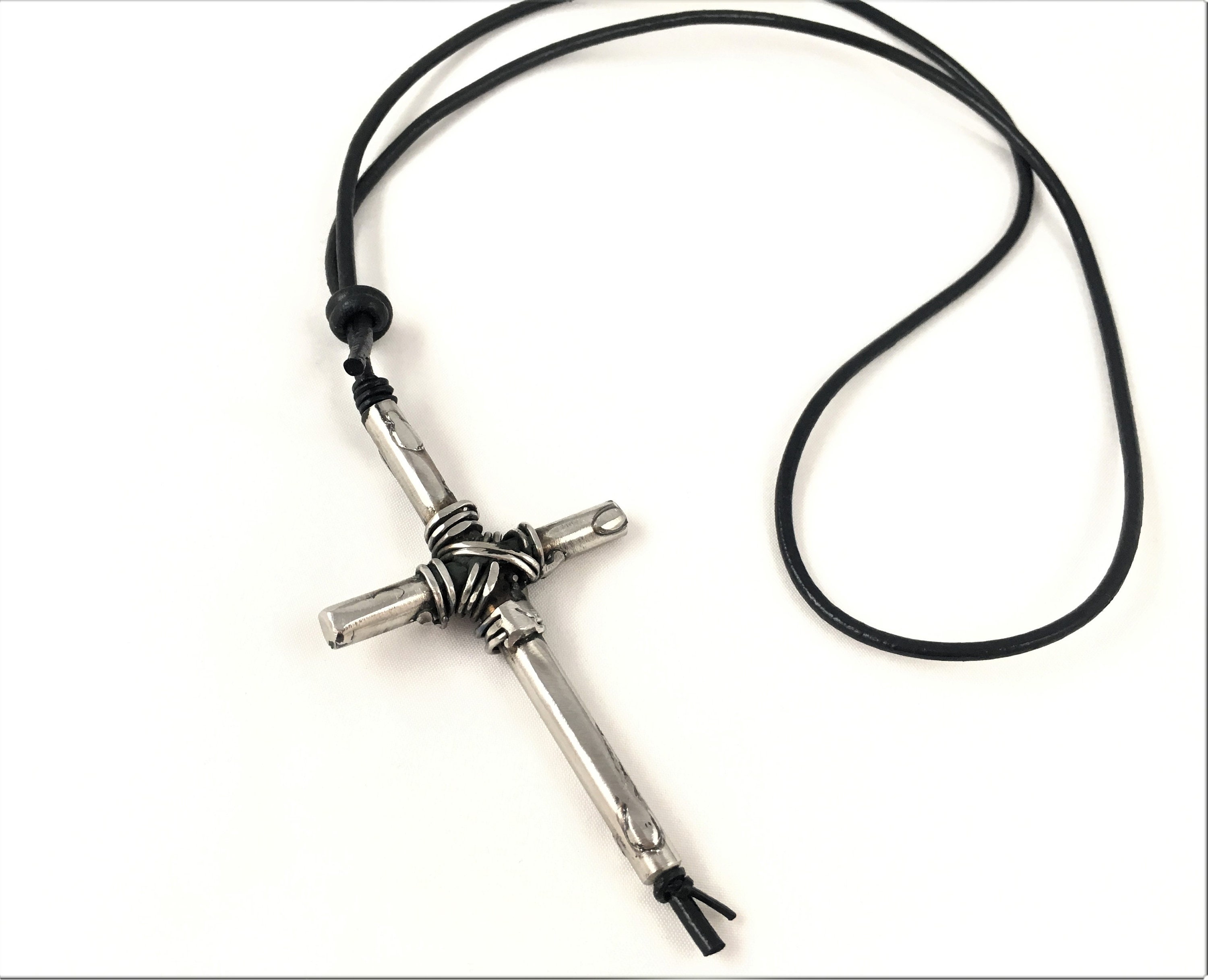 Large Cross Necklace Long Cross Necklace Women Cross | Etsy