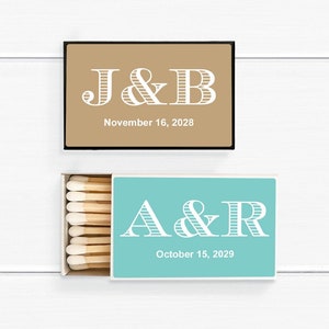 Wedding BULK Matches Set of 50, Striped Monogram Personalized Matches ...