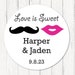 Wedding Labels, 24 Pcs Love is Sweet Personalized Wedding Labels ...