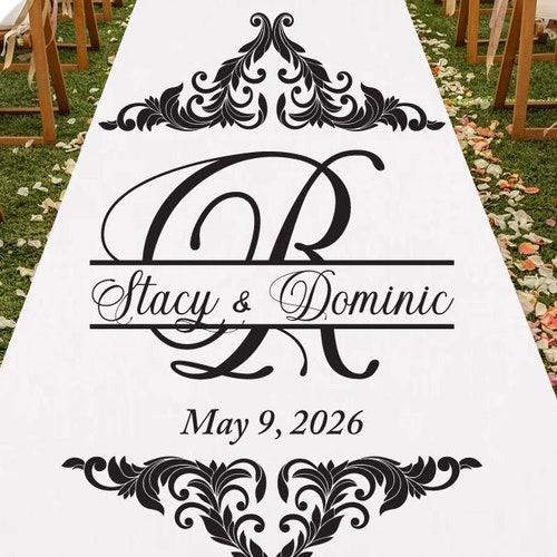 Custom Personalized Aisle Runner Wedding Aisle Runner - Etsy