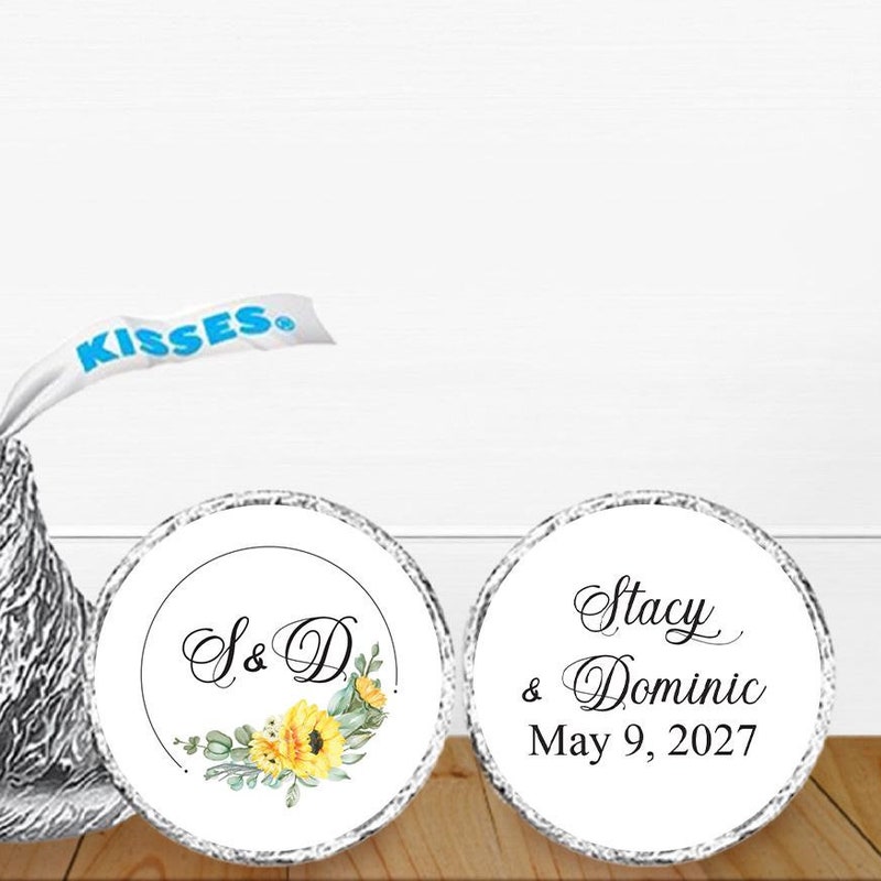 Hershey Kiss Stickers Wedding - Etsy