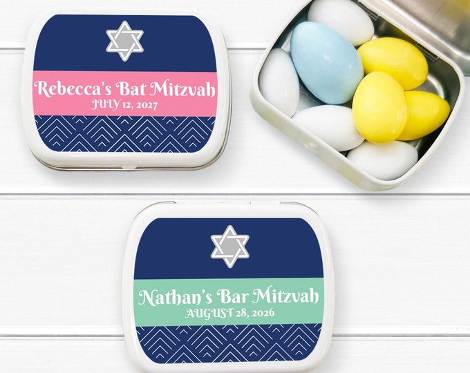 Bat Mitzvah Party Mint Tins Bat Mitzvah Favors Birthday Decor Birthday ...
