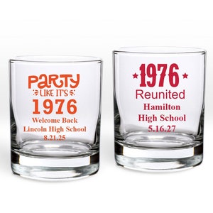 24 Pcs Class Reunion Personalized Votive Shot Glass Party Favors ...
