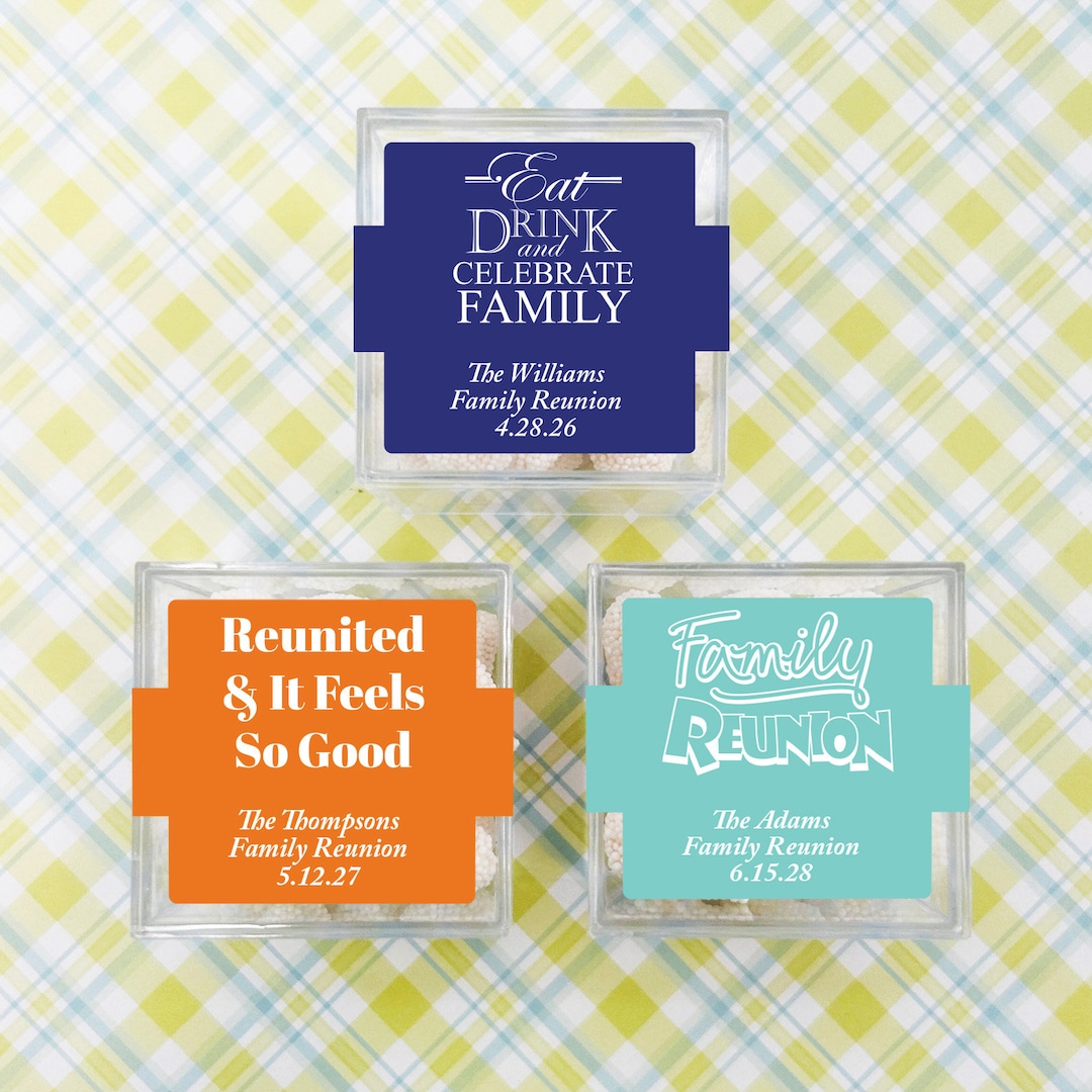 10 Pcs Family Reunion Personalized Square Acrylic Box Favors, Family or ...