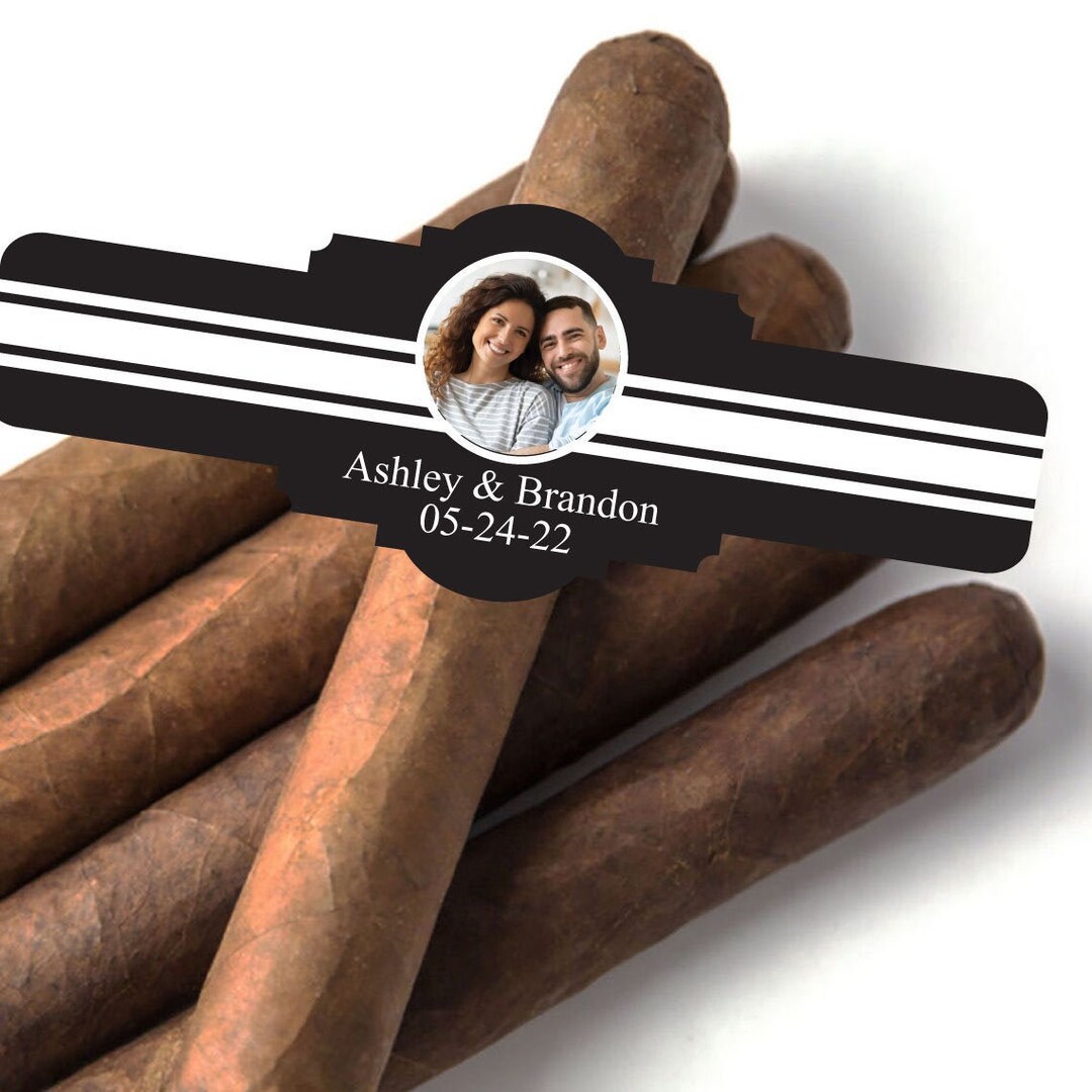 15 PIECES Photo Required Custom Personalized Cigar Stickers - Wedding ...