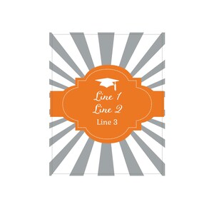 Set of 50 Mod Graduation Personalized York Dark Chocolate Peppermint ...
