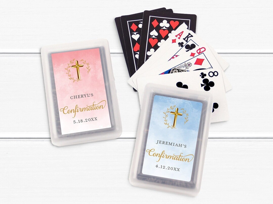 Confirmation Favors, 12 Pcs Confirmation Personalized Playing Cards ...