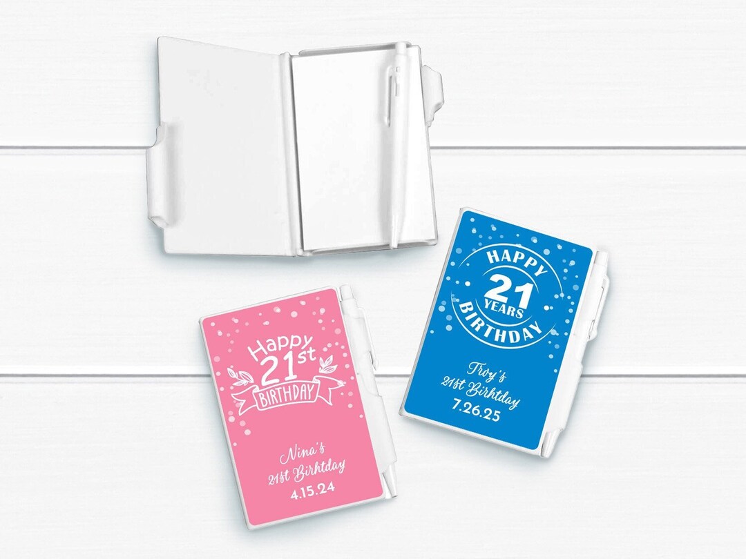 12 Pcs 21st Birthday Personalized Notebook - Personalized Notebook ...
