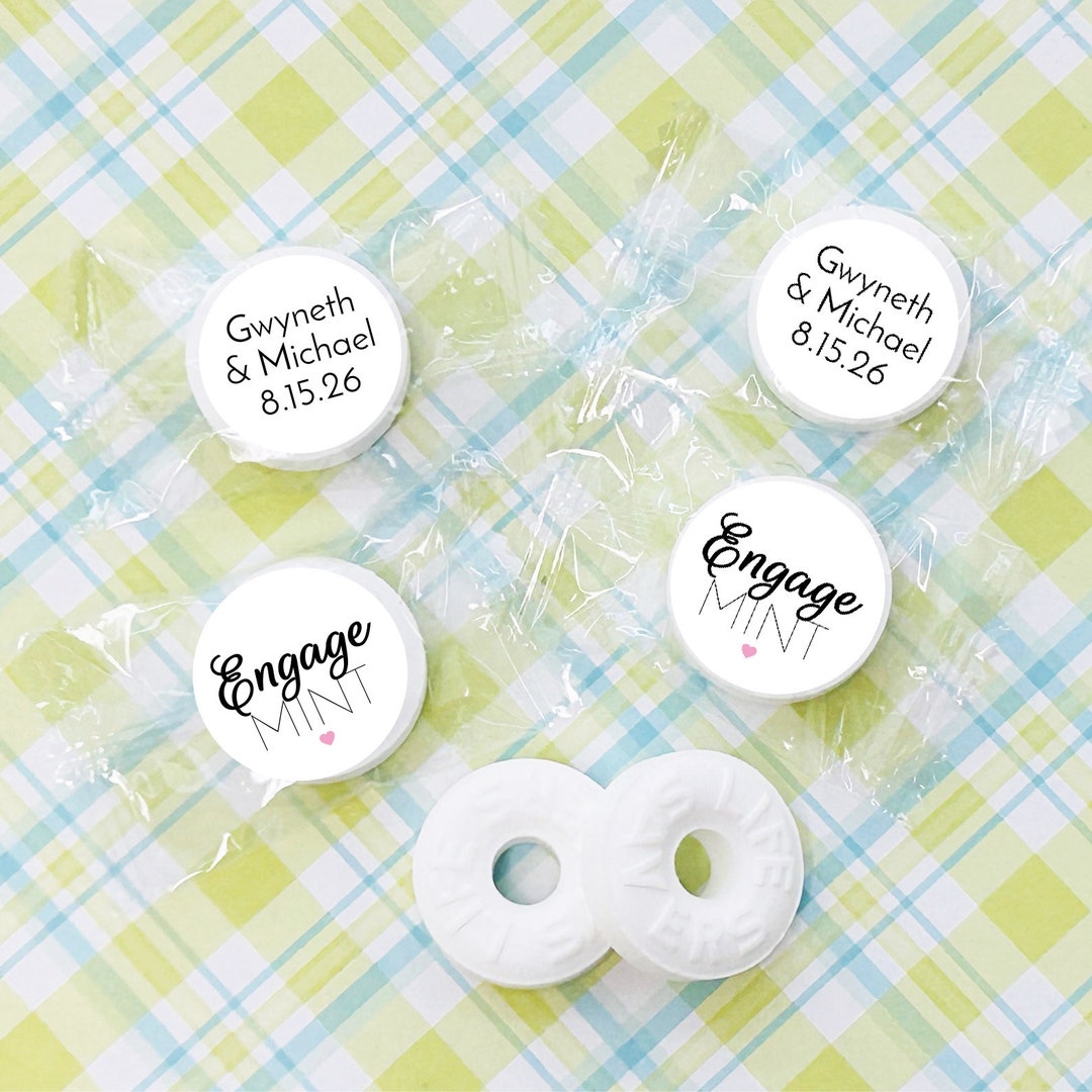 25 Pcs Engage Mint Personalized Lifesaver Favors Engagement Lifesaver ...
