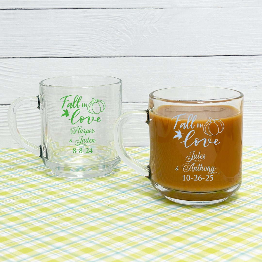 Fall in Love Wedding Favors Set of 24 Personalized Coffee Mugs Handy ...