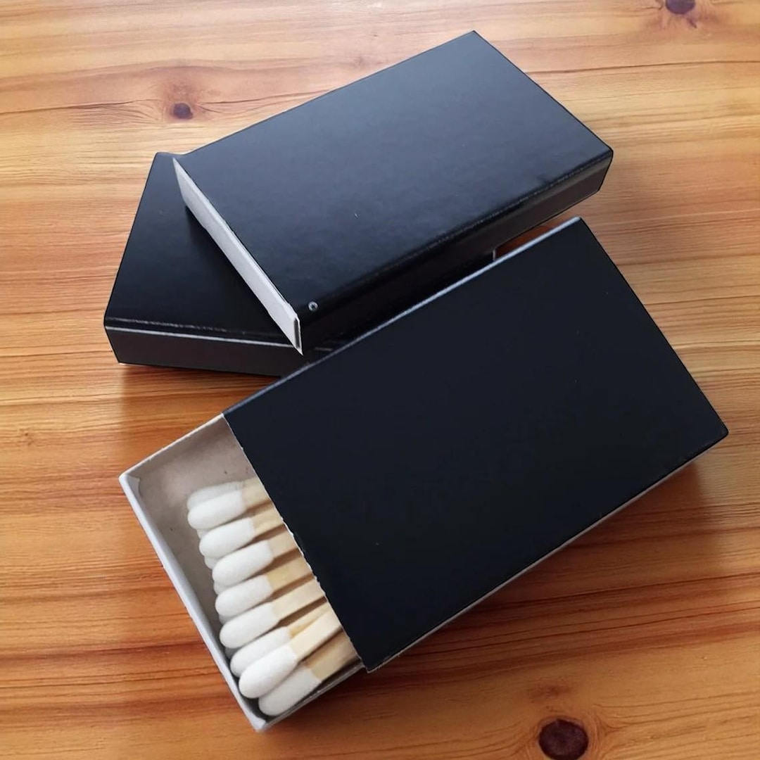 50 PIECES Plain Black Matchboxes - Etsy