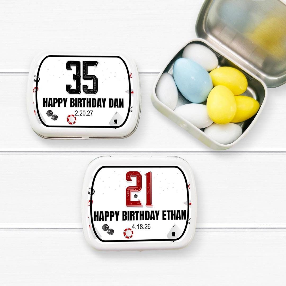 Adult Birthday Party Favors, Set of 12, Vegas Birthday Personalized ...