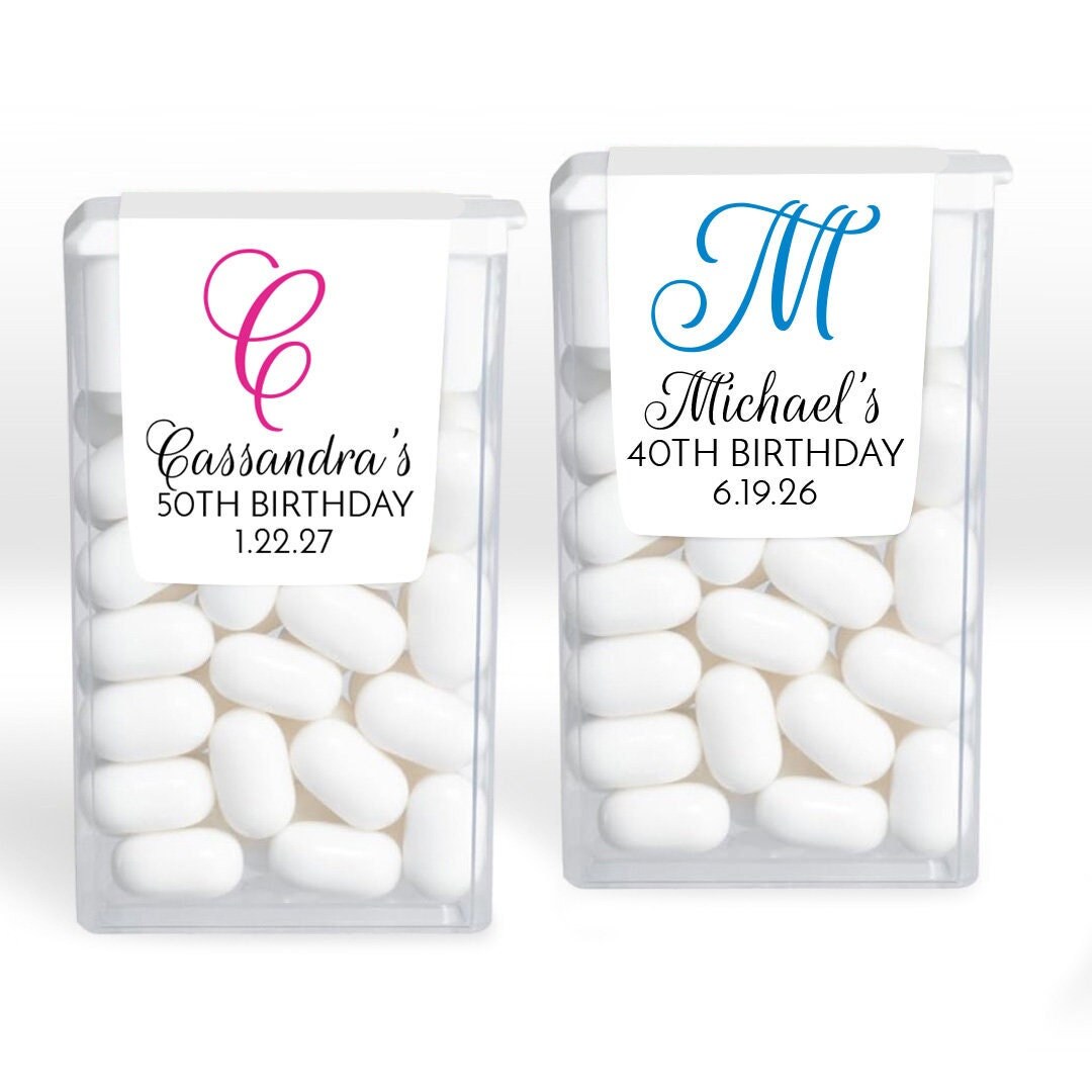 Initials Birthday Wedding Tic Tacs Mint Candy Party Favors ...