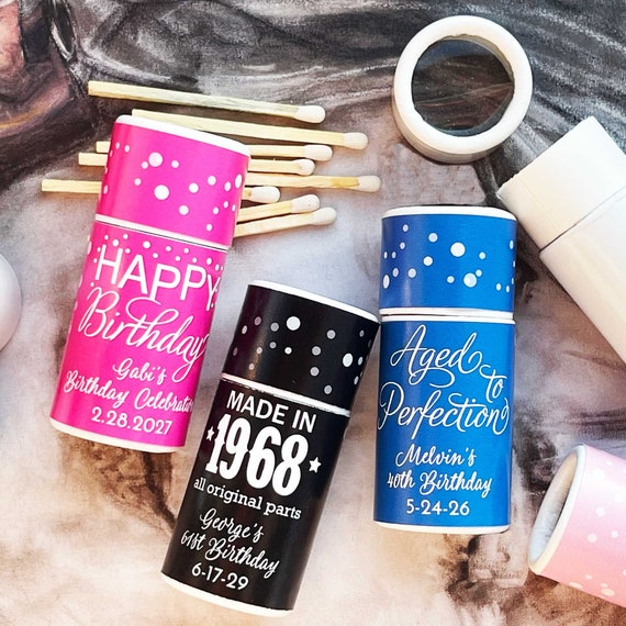 20 Pcs Adult Birthday Personalized Barrel Matches Birthday | Etsy