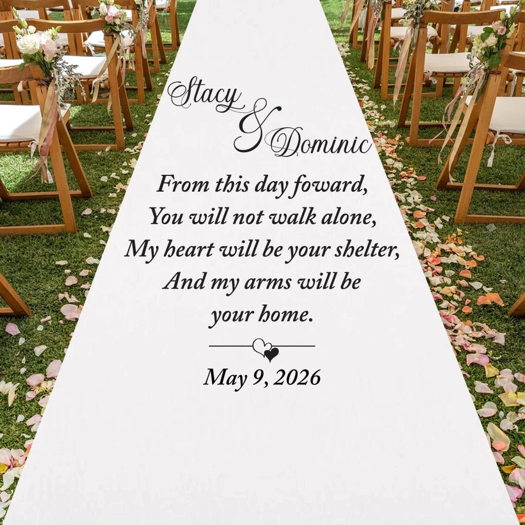 Custom From This Day Forward Personalized Aisle Runner Wedding Aisle ...