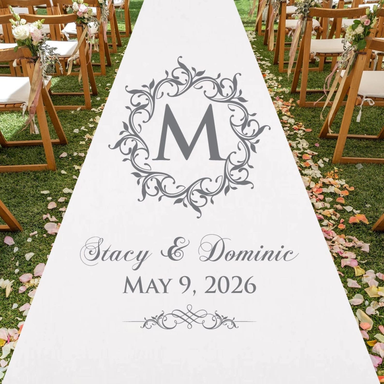 Custom Love Initial Personalized Aisle Runner Wedding Aisle - Etsy