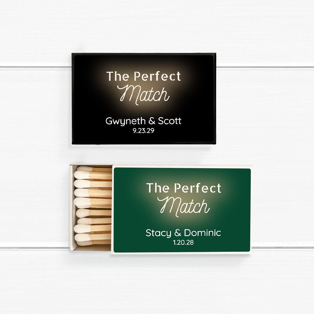 Wedding BULK Matches Set of 50, the Perfect Match Personalized Matches ...