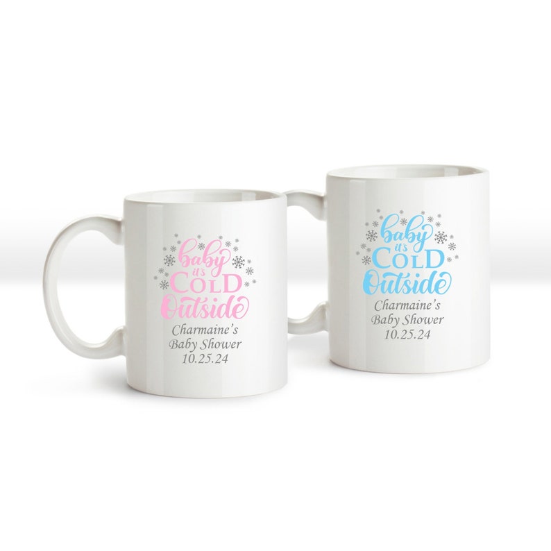 12 Personalized 'baby It's Cold Outside' Coffee Mug Favors - Etsy