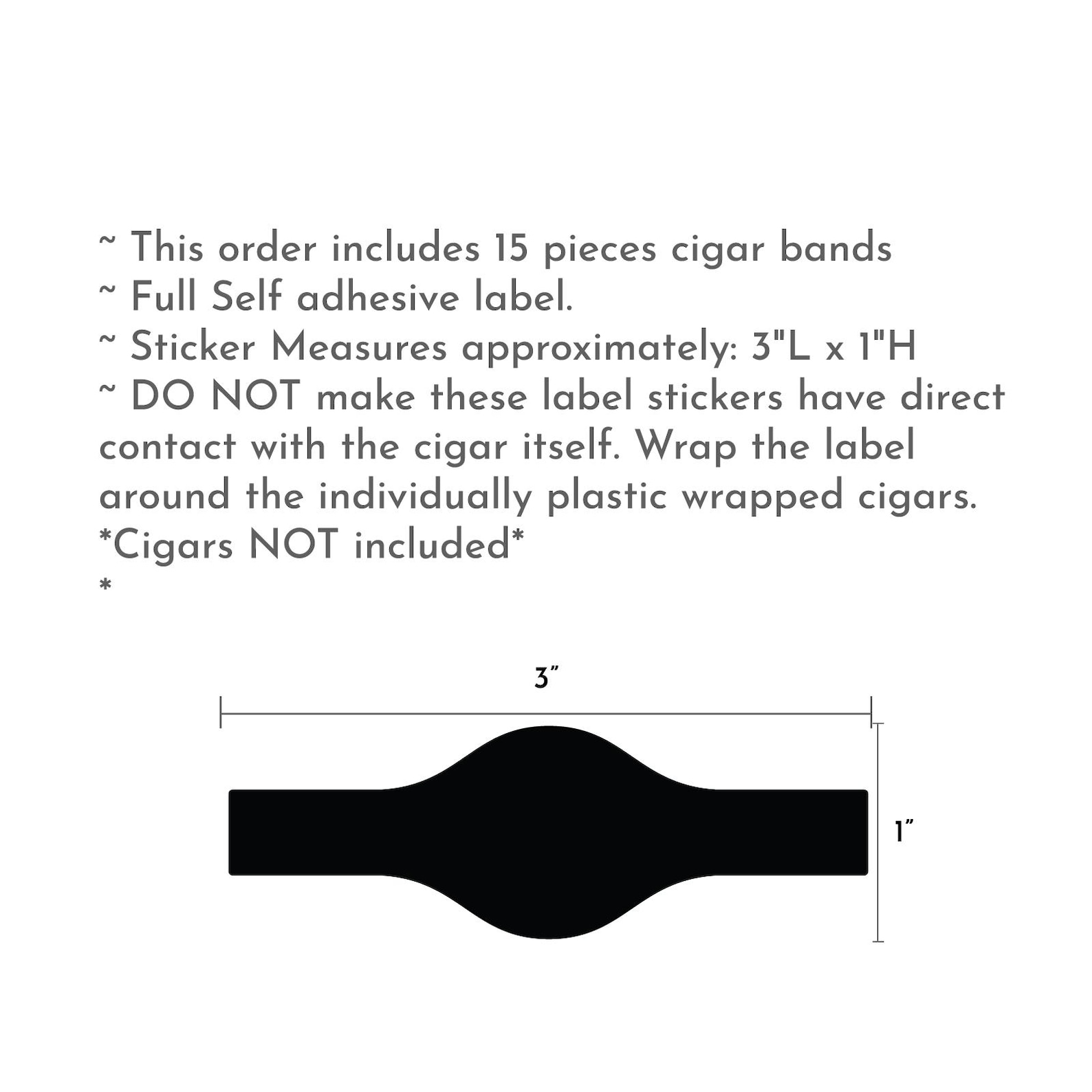 15 PIECES Custom Company Logo White Background Personalized Cigar ...