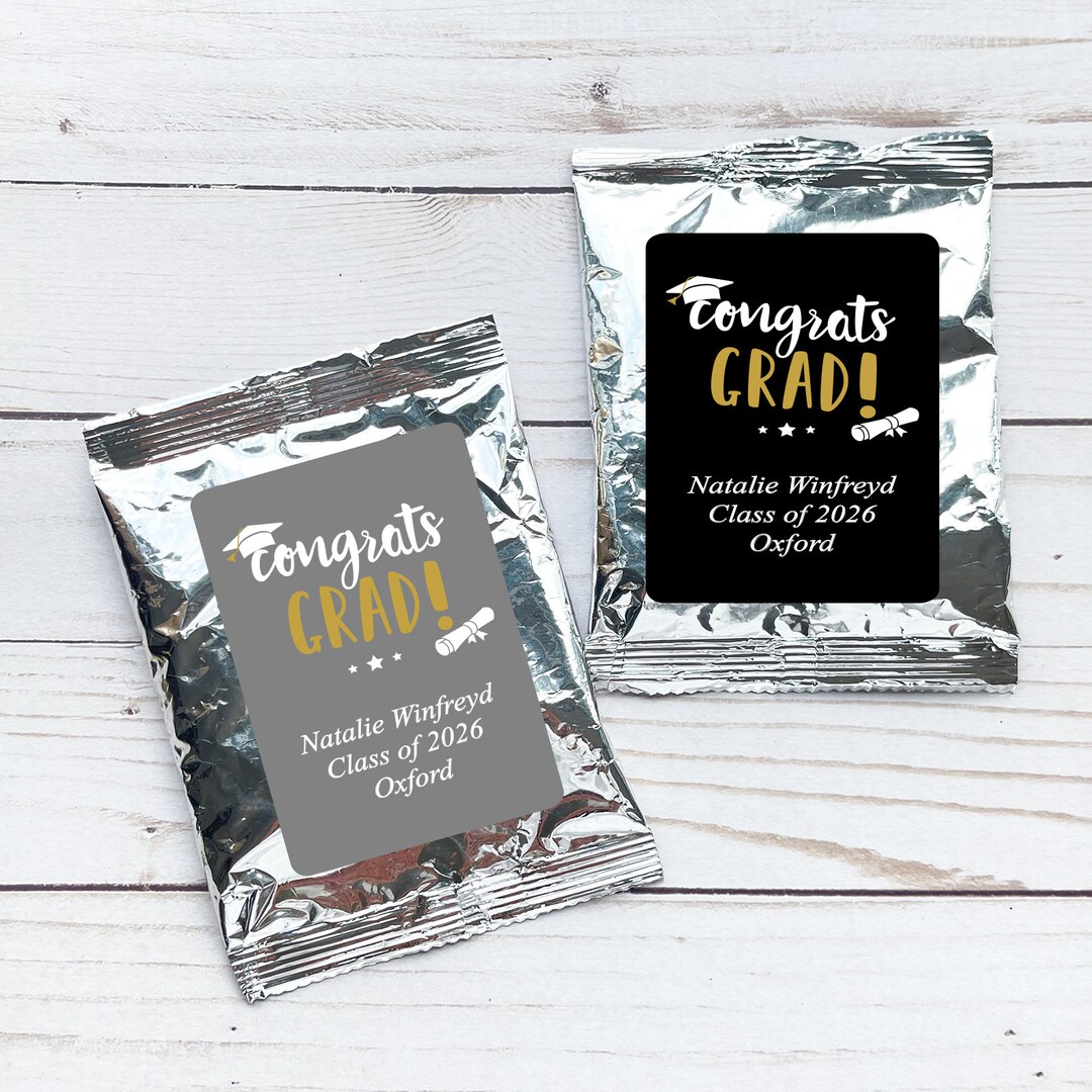 12 Pcs Congrats Grad Personalized Coffee Favors - Graduation Coffee ...