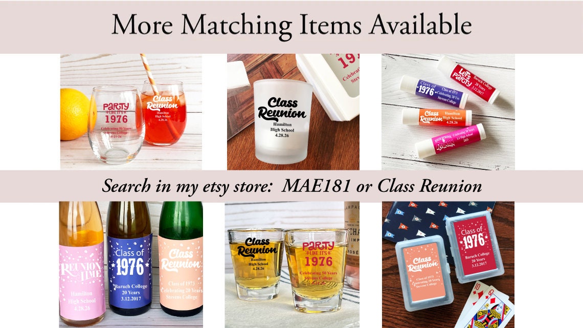 24 Pcs Class Reunion Personalized Coaster Favors Coaster - Etsy
