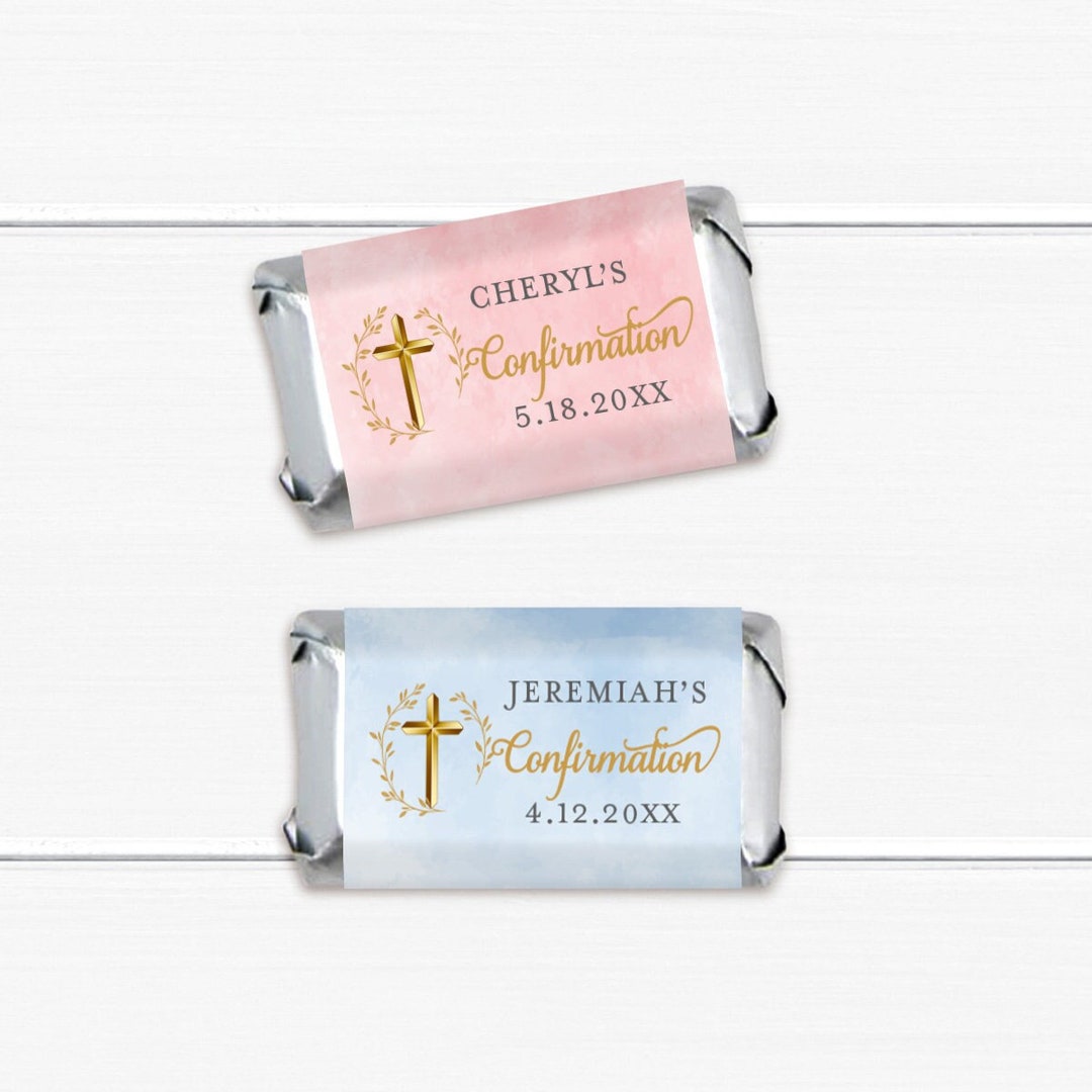 Confirmation Favors, 40 Pcs Confirmation Personalized Hershey's ...