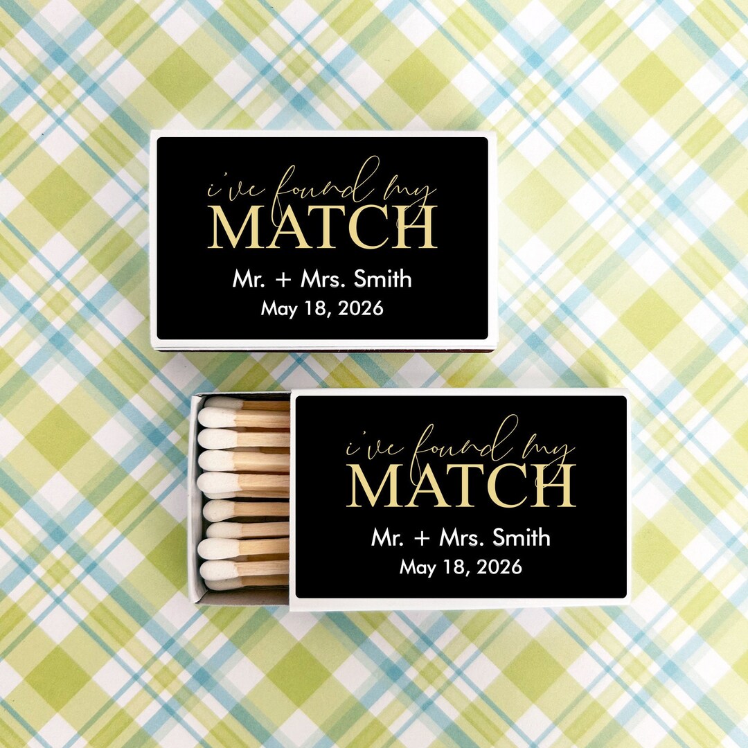 Wedding BULK Matches Set of 50, I've Found My Match Personalized ...