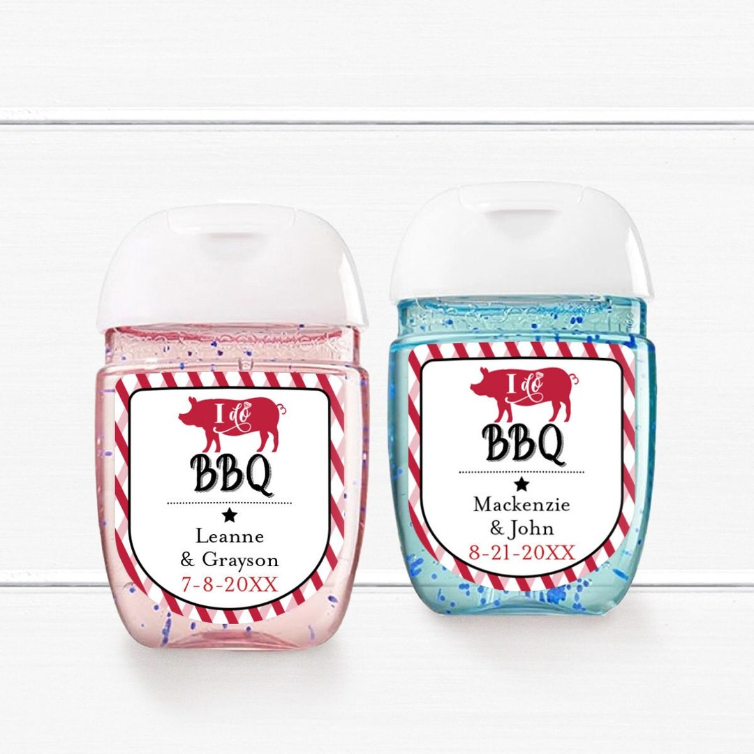 Set of 15, I Do BBQ Wedding Personalized Sanitizer Labels (stickers ...