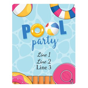 Kids Pool Birthday Favors, Set of 12, Pool Birthday Party Personalized ...