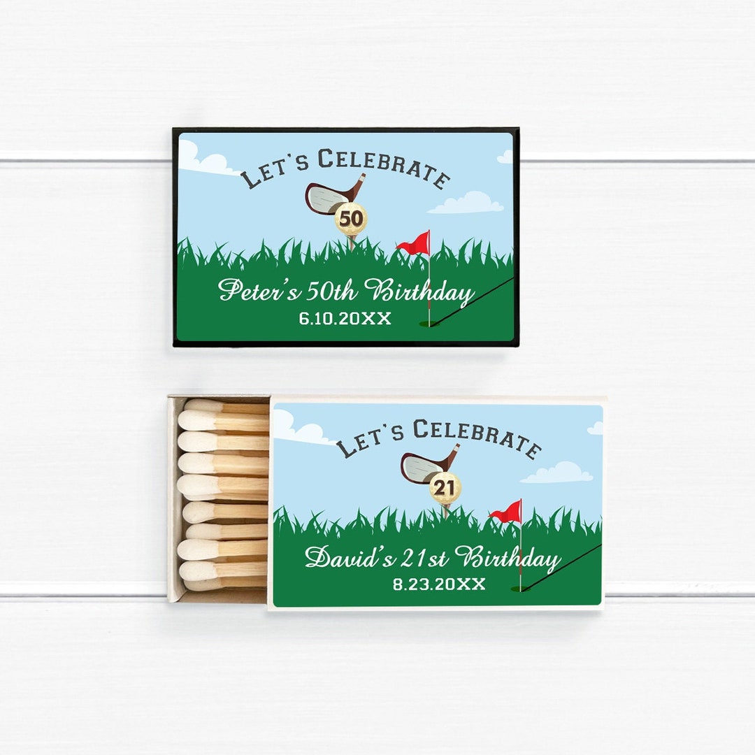 Golf Themed Birthday Favors, Set of 50, Golf Ball Party Personalized ...