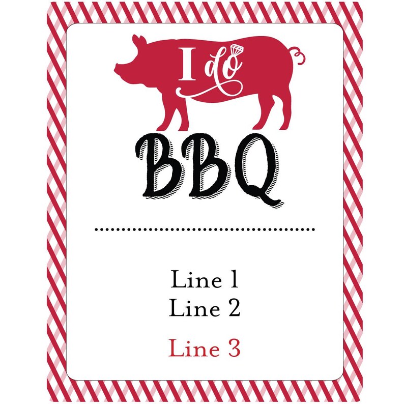 Set of 15, I Do BBQ Wedding Personalized Water Bottle Labels ...