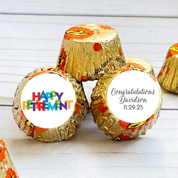 50 Pcs Happy Retirement Personalized Reese Chocolate Favors - Etsy