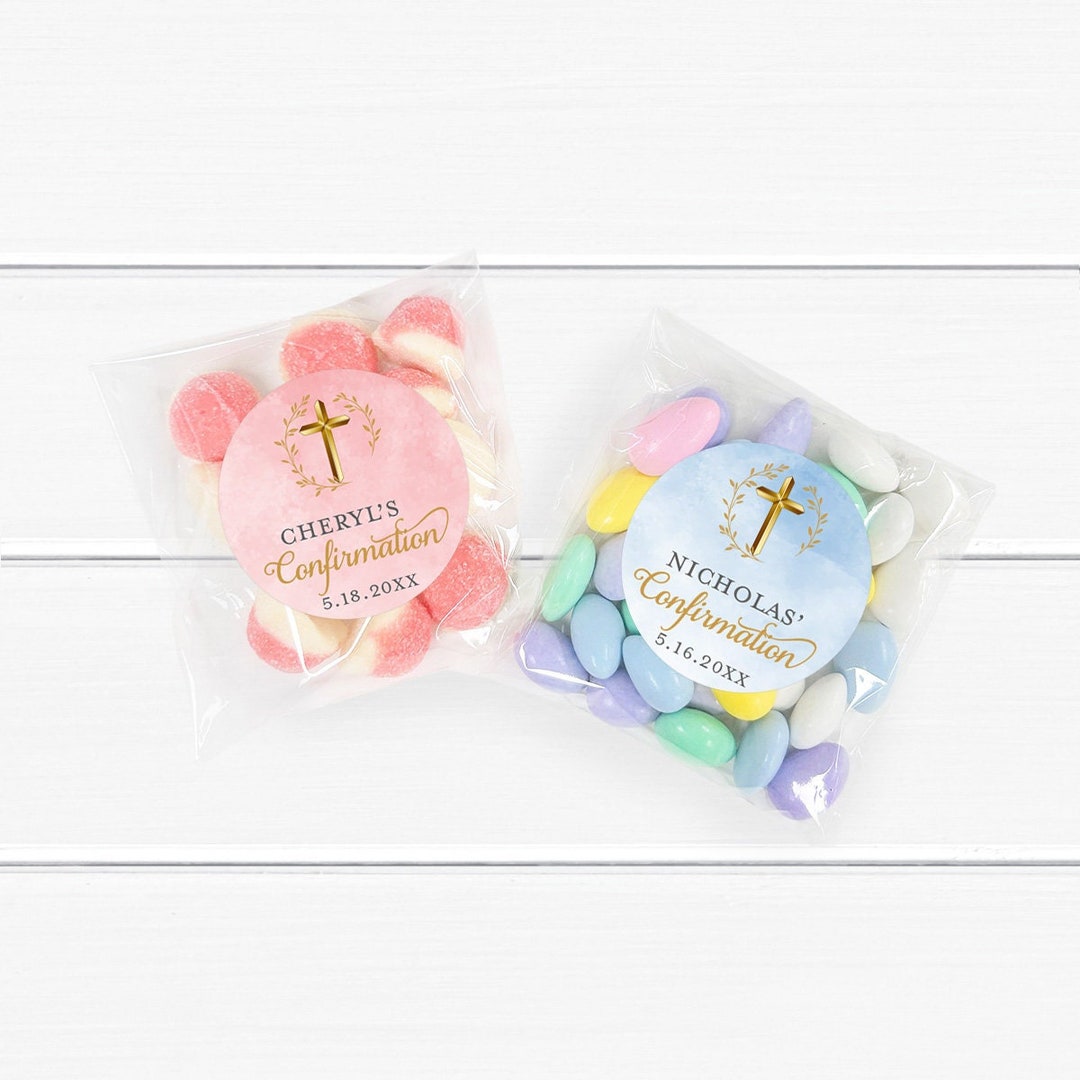 Confirmation Favors, Set of 12, Confirmation Personalized Clear Candy ...