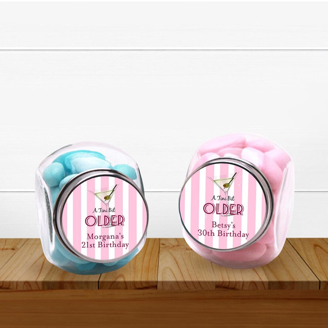 Adult Birthday Favors, Set of 12, A Tini Bit Older Personalized Mini ...