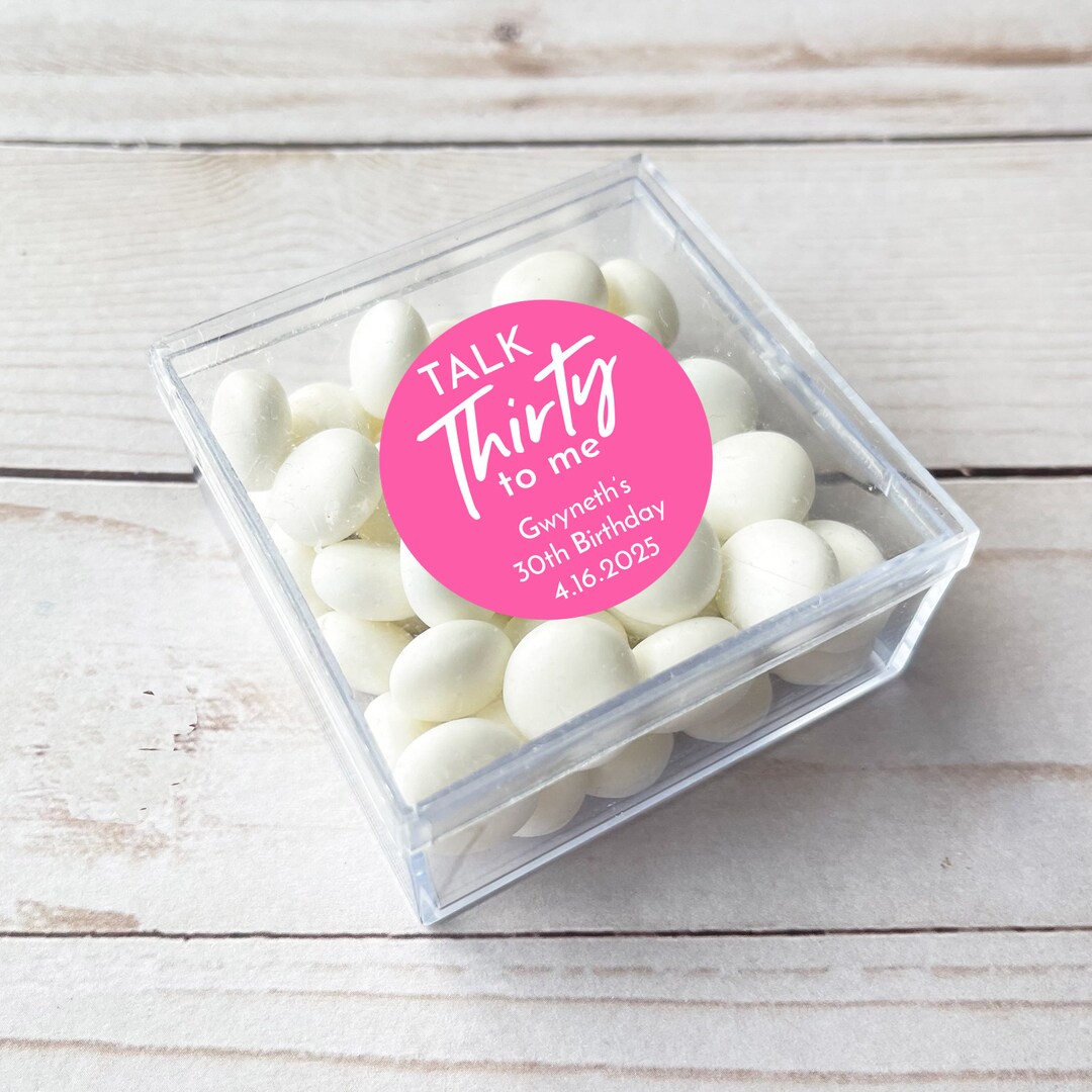 Thirtieth 30th Birthday Bulk Set of 12 Mini Acrylic Personalized ...