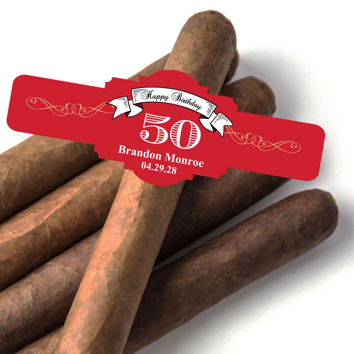 15 PIECES Happy Birthday Cigar Stickers Custom Personalized | Etsy