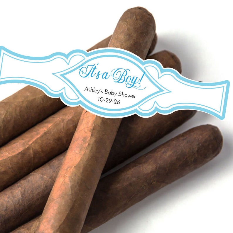 15 PIECES Baby Shower It's a Boy Cigar Stickers - Its A Girl Cigar ...