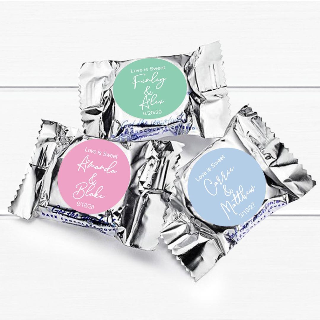Personalized York Peppermint Patties: Wedding Favor Stickers, Set of 50 ...