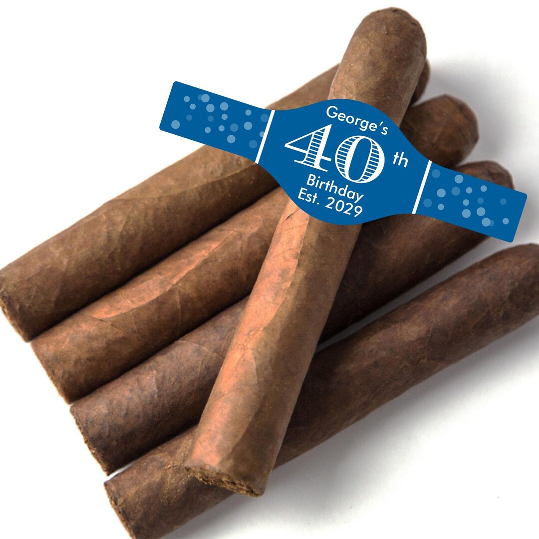 15 Pieces Birthday Personalized Cigar Stickers, Cigar Bands ...