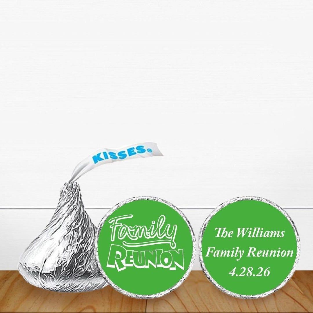 106 Pcs Family Reunion Personalized Hershey 0.82 Inches Kisses Labels ...