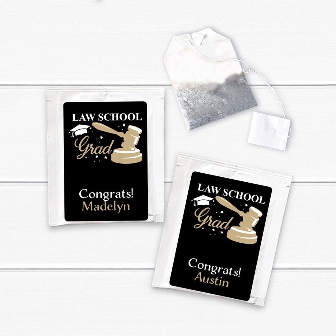 Graduation Favors, 30 Pcs Law School Grad Personalized Tea Bag Favors ...