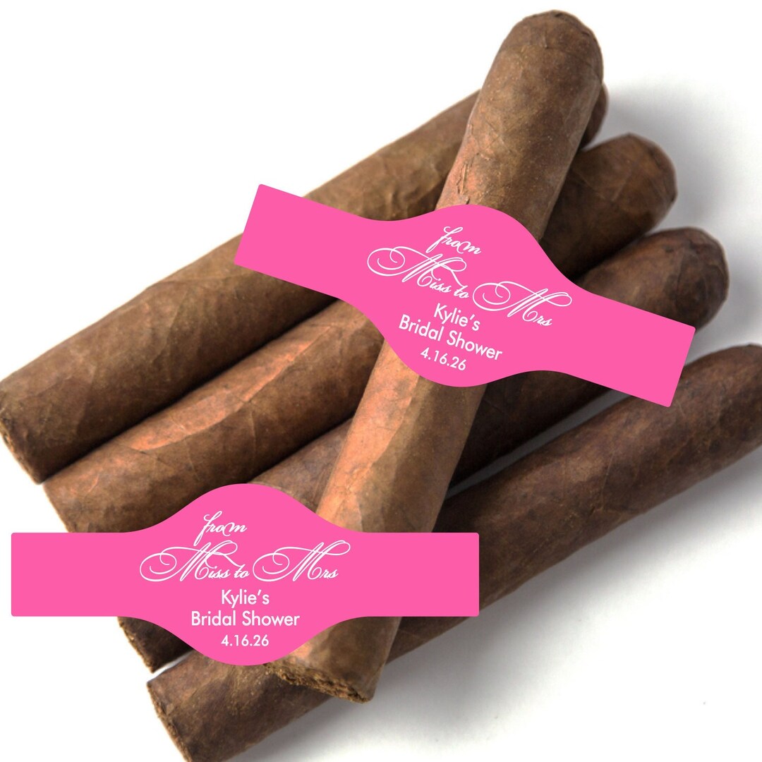 15 PIECES From Miss to Mrs Personalized Cigar Stickers , Affordable ...