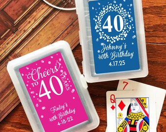 40th Birthday Playing Cards - Etsy
