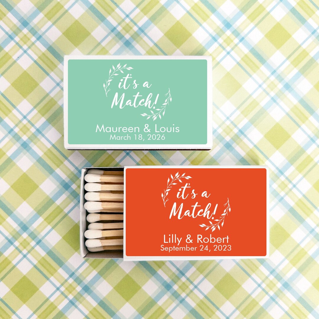 Wedding BULK Matches Set of 50, It's A Match Personalized Matches ...