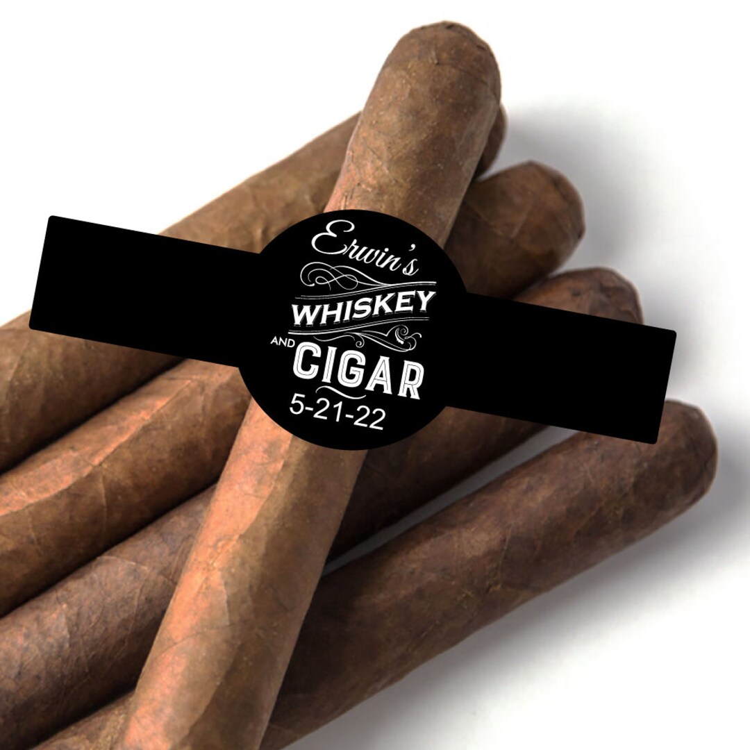 15 PIECES Whiskey and Cigar Personalized Cigar Stickers , Affordable ...