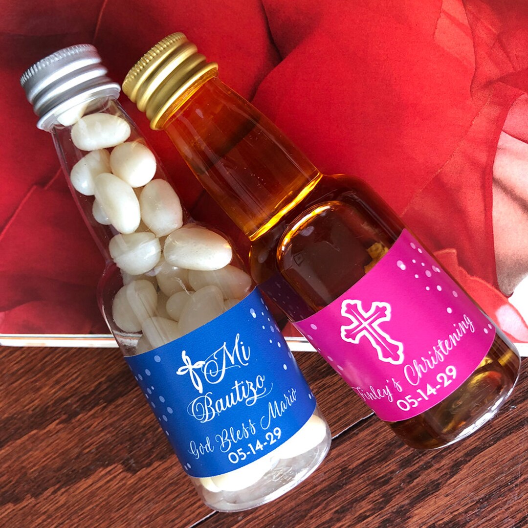 12 Pcs Christening Baptism Mi Bautizo Personalized Favor Container ...