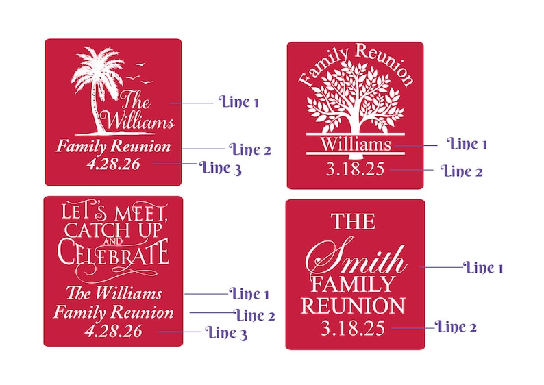 12 Pieces Family Reunion Personalized Tube Lip Balm - Family Reunion ...