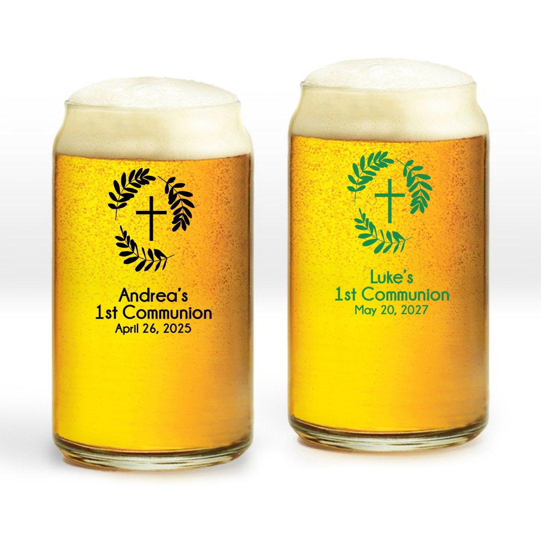 First Communion Baptism Favors 24 Pieces Personalized Beer Can Shaped ...