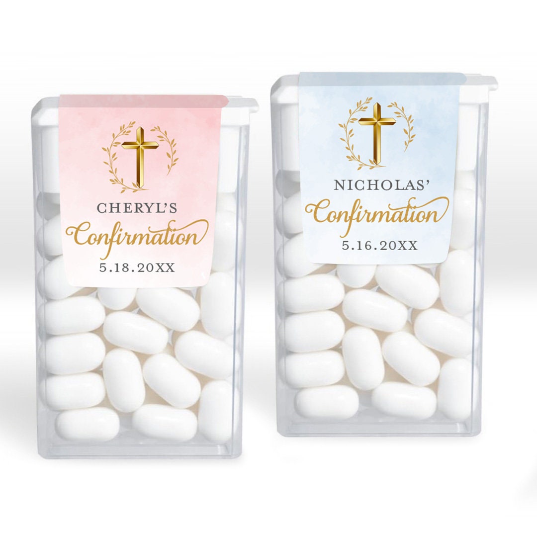 Confirmation Favors, 12 Pcs Confirmation Personalized Tic Tac Mint ...